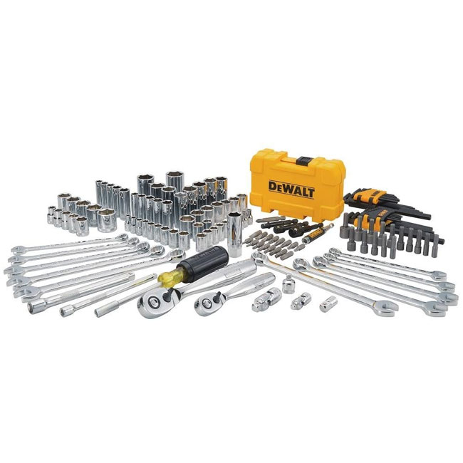 DeWALT 142 Piece 1/4 Inch and 3/8 Inch Drive Mechanics Tool Set ...