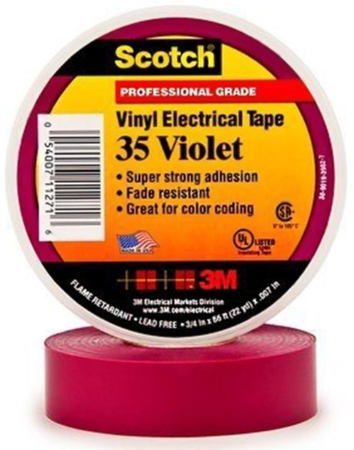 3M Scotch 35 Vinyl Color Coding Electrical Tape - Columbia Safety and ...