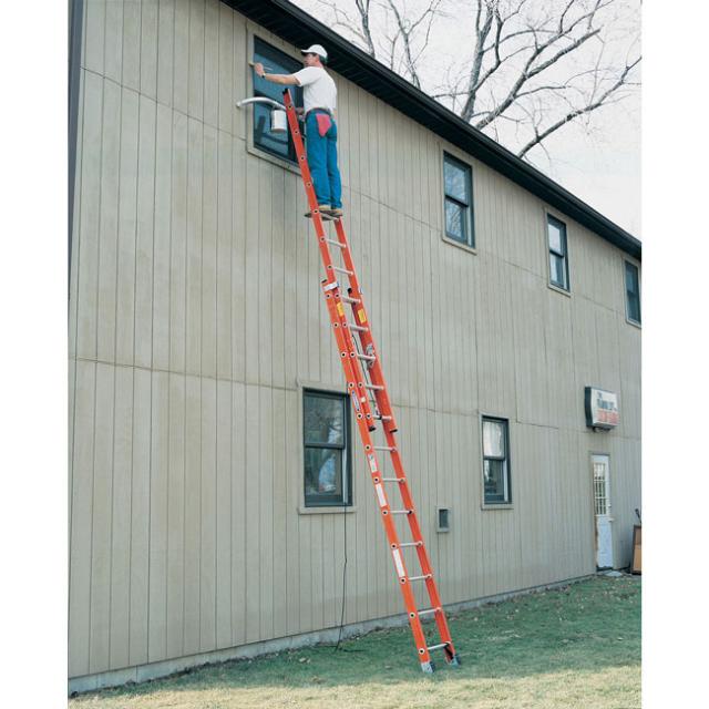 Werner Fiberglass D-Rung 40 Foot Extension Ladder Type IA