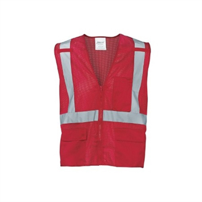 Ironwear 1284-RZ-RD Red Mesh Multi-Pocket Reflective Vest with "Fire ...