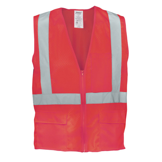 Ironwear 1284-RZ-RD Red Mesh Multi-Pocket Reflective Vest with "Fire ...