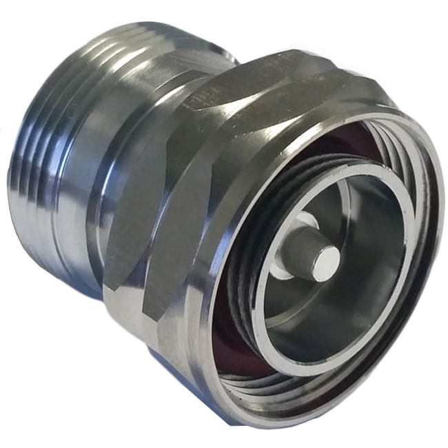 Adapter, DIN Male to DIN Female, Low PIM, "Thread Saver"