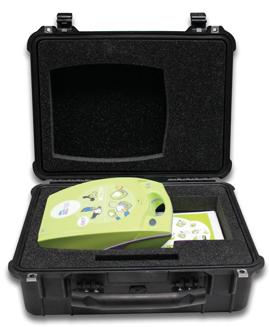 Pelican Case with Cut-Outs for AED Plus - Columbia Safety and Supply